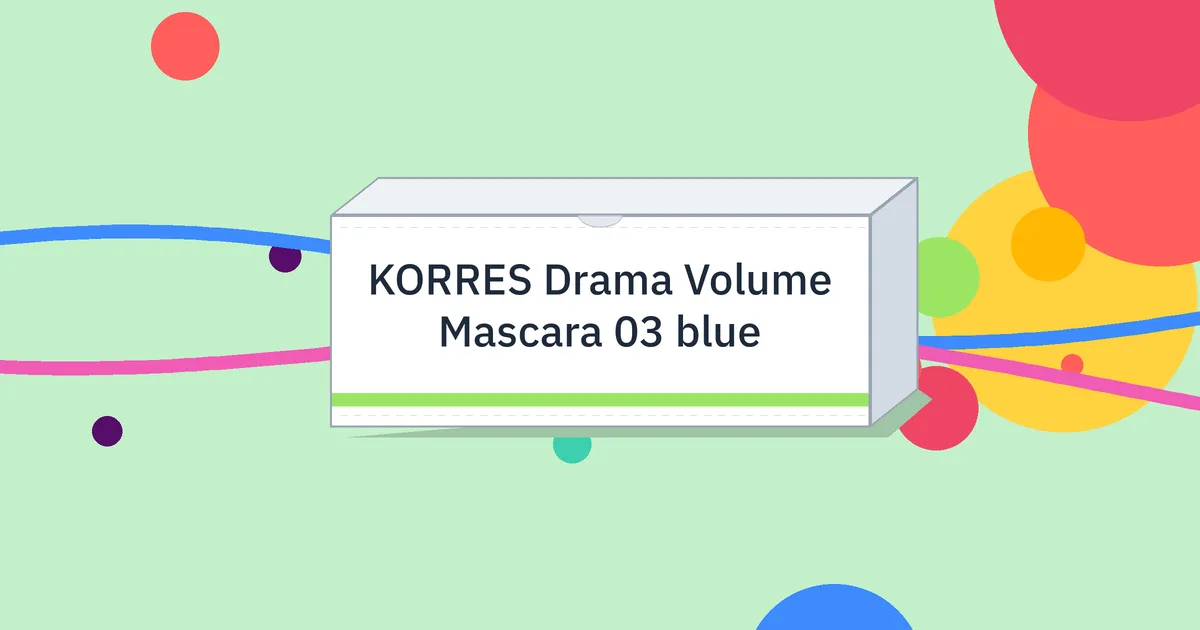 Symbolbild: Packung mit der Aufschrift KORRES Drama Volume Mascara 03 blue (PZN 20699232) – Verfügbarkeit und Bezug in Apotheken in Frankfurt am Main