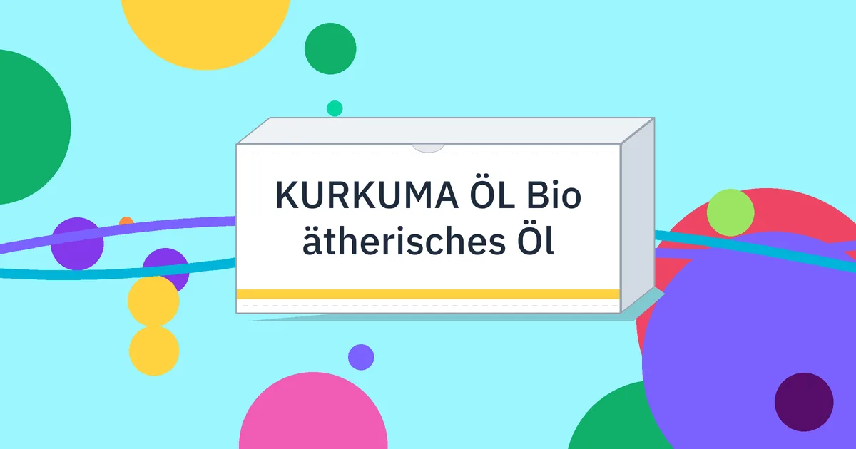 Symbolbild: Packung mit der Aufschrift KURKUMA ÖL Bio ätherisches Öl (PZN 16660253) – Verfügbarkeit und Bezug in Apotheken in Frankfurt am Main