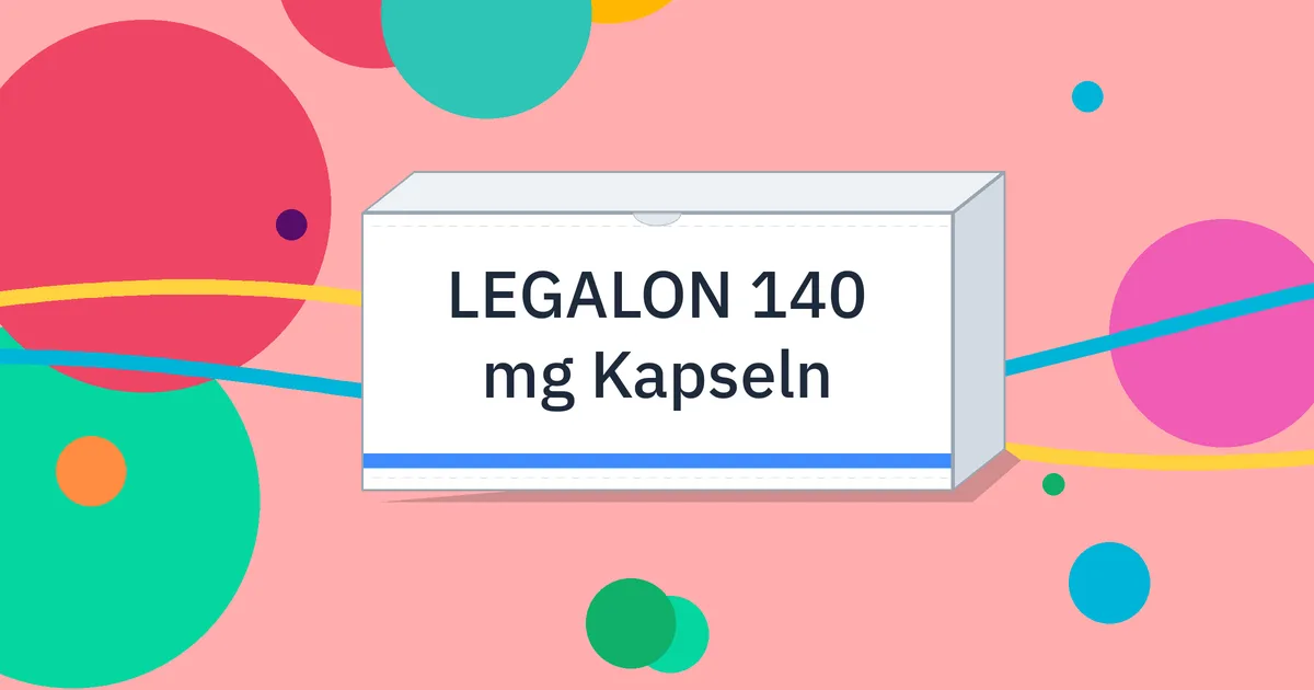 Symbolbild: Packung mit der Aufschrift LEGALON 140 mg Kapseln (PZN 05126527) – Verfügbarkeit und Bezug in Apotheken in Frankfurt am Main