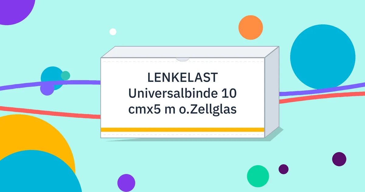 Symbolbild: Packung mit der Aufschrift LENKELAST Universalbinde 10 cmx5 m o.Zellglas (PZN 20828468) – Verfügbarkeit und Bezug in Apotheken in Frankfurt am Main