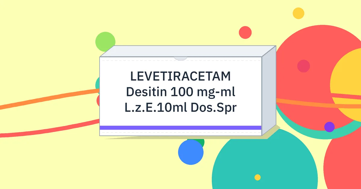 Symbolbild: Packung mit der Aufschrift LEVETIRACETAM Desitin 100 mg-ml L.z.E.10ml Dos.Spr (PZN 08805298) – Verfügbarkeit und Bezug in Apotheken in Frankfurt am Main