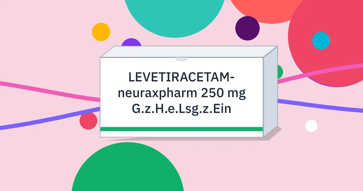 Symbolbild: Packung mit der Aufschrift LEVETIRACETAM-neuraxpharm 250 mg G.z.H.e.Lsg.z.Ein (PZN 10251714) – Verfügbarkeit und Bezug in Apotheken in Frankfurt am Main