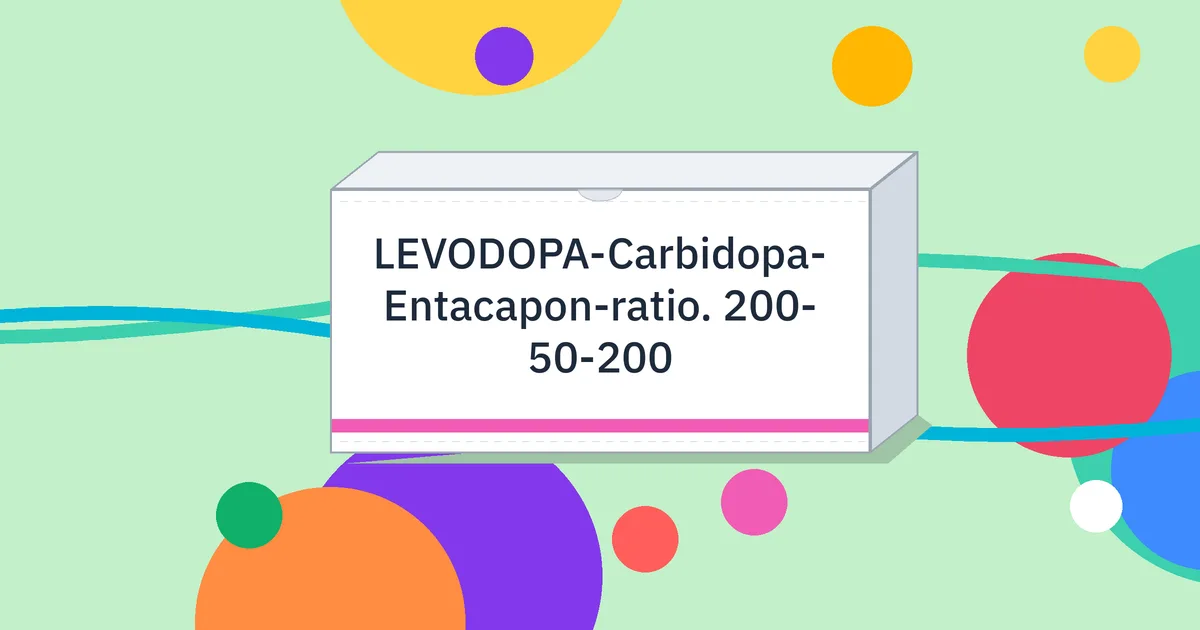 Symbolbild: Packung mit der Aufschrift LEVODOPA-Carbidopa-Entacapon-ratio. 200-50-200 (PZN 10221860) – Verfügbarkeit und Bezug in Apotheken in Frankfurt am Main