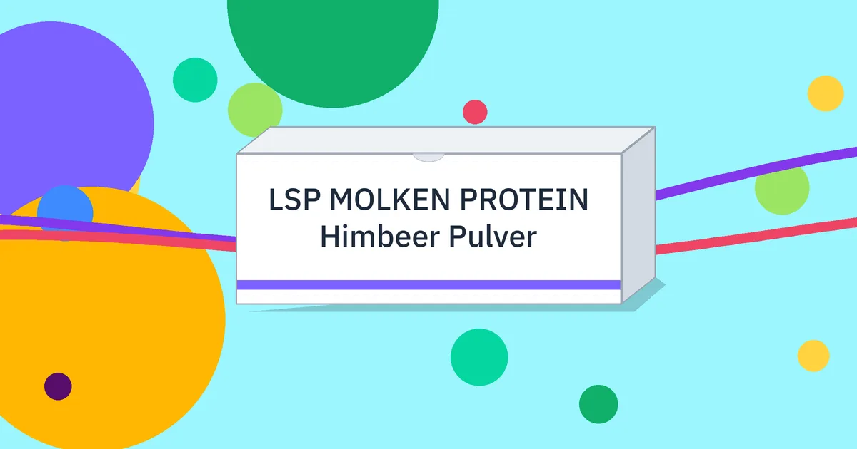 Symbolbild: Packung mit der Aufschrift LSP MOLKEN PROTEIN Himbeer Pulver (PZN 09917102) – Verfügbarkeit und Bezug in Apotheken in Frankfurt am Main