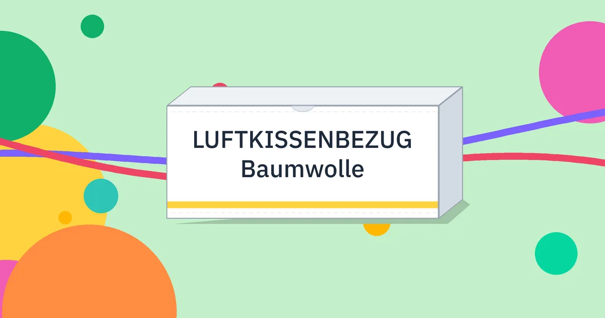 Symbolbild: Packung mit der Aufschrift LUFTKISSENBEZUG Baumwolle (PZN 04433115) – Verfügbarkeit und Bezug in Apotheken in Frankfurt am Main
