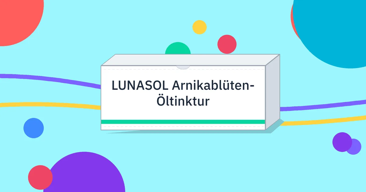 Symbolbild: Packung mit der Aufschrift LUNASOL Arnikablüten-Öltinktur (PZN 19755770) – Verfügbarkeit und Bezug in Apotheken in Frankfurt am Main