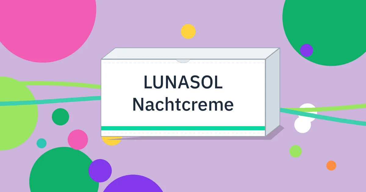 Symbolbild: Packung mit der Aufschrift LUNASOL Nachtcreme (PZN 19754977) – Verfügbarkeit und Bezug in Apotheken in Frankfurt am Main
