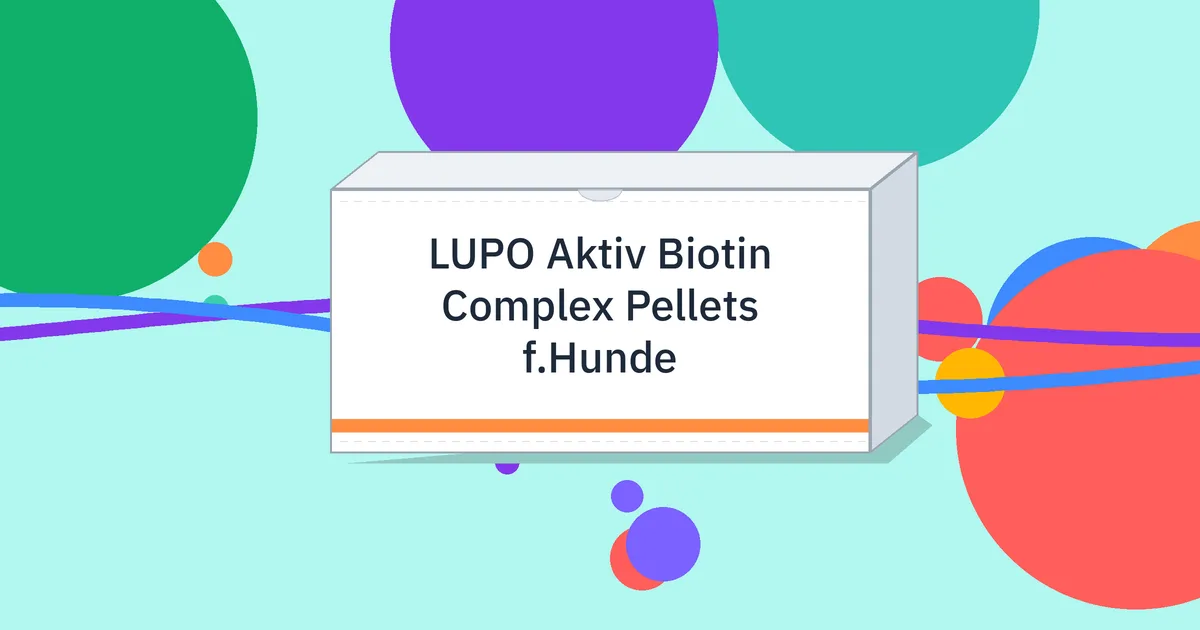 Symbolbild: Packung mit der Aufschrift LUPO Aktiv Biotin Complex Pellets f.Hunde (PZN 19251911) – Verfügbarkeit und Bezug in Apotheken in Frankfurt am Main