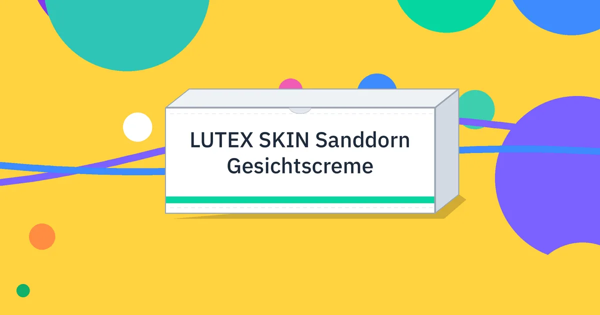 Symbolbild: Packung mit der Aufschrift LUTEX SKIN Sanddorn Gesichtscreme (PZN 13871883) – Verfügbarkeit und Bezug in Apotheken in Frankfurt am Main