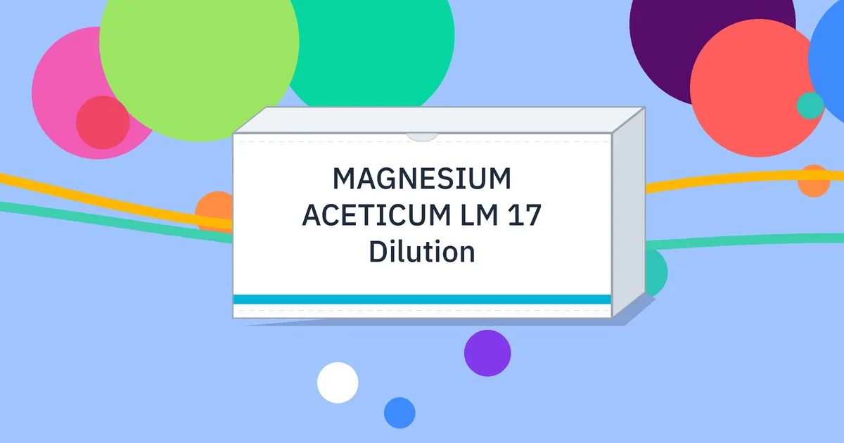Symbolbild: Packung mit der Aufschrift MAGNESIUM ACETICUM LM 17 Dilution (PZN 12935701) – Verfügbarkeit und Bezug in Apotheken in Frankfurt am Main