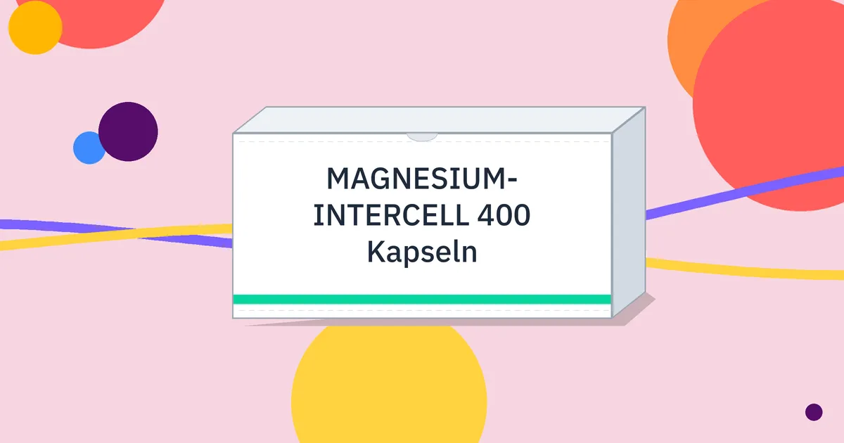 Symbolbild: Packung mit der Aufschrift MAGNESIUM-INTERCELL 400 Kapseln (PZN 19275633) – Verfügbarkeit und Bezug in Apotheken in Frankfurt am Main
