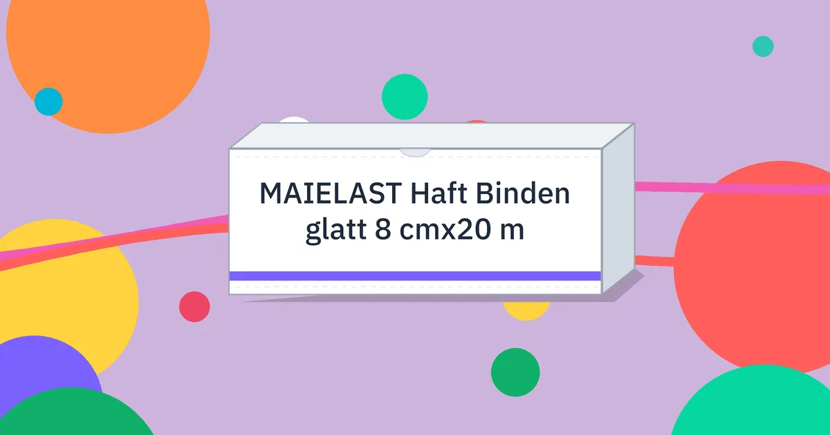Symbolbild: Packung mit der Aufschrift MAIELAST Haft Binden glatt 8 cmx20 m (PZN 08889237) – Verfügbarkeit und Bezug in Apotheken in Frankfurt am Main