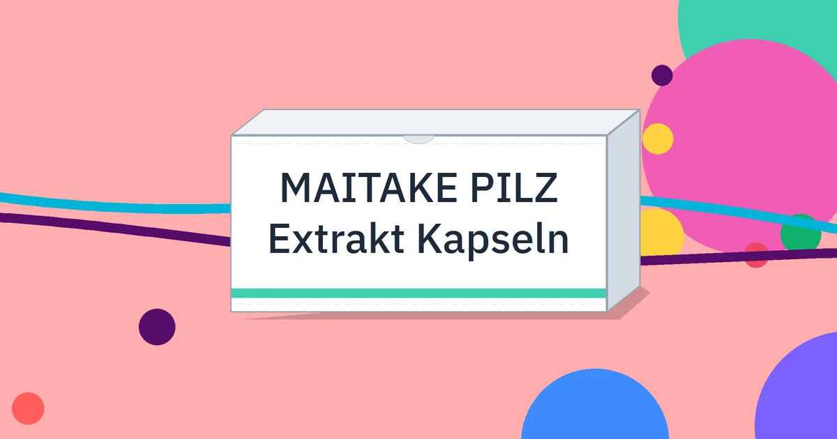 Symbolbild: Packung mit der Aufschrift MAITAKE PILZ Extrakt Kapseln (PZN 11615472) – Verfügbarkeit und Bezug in Apotheken in Frankfurt am Main