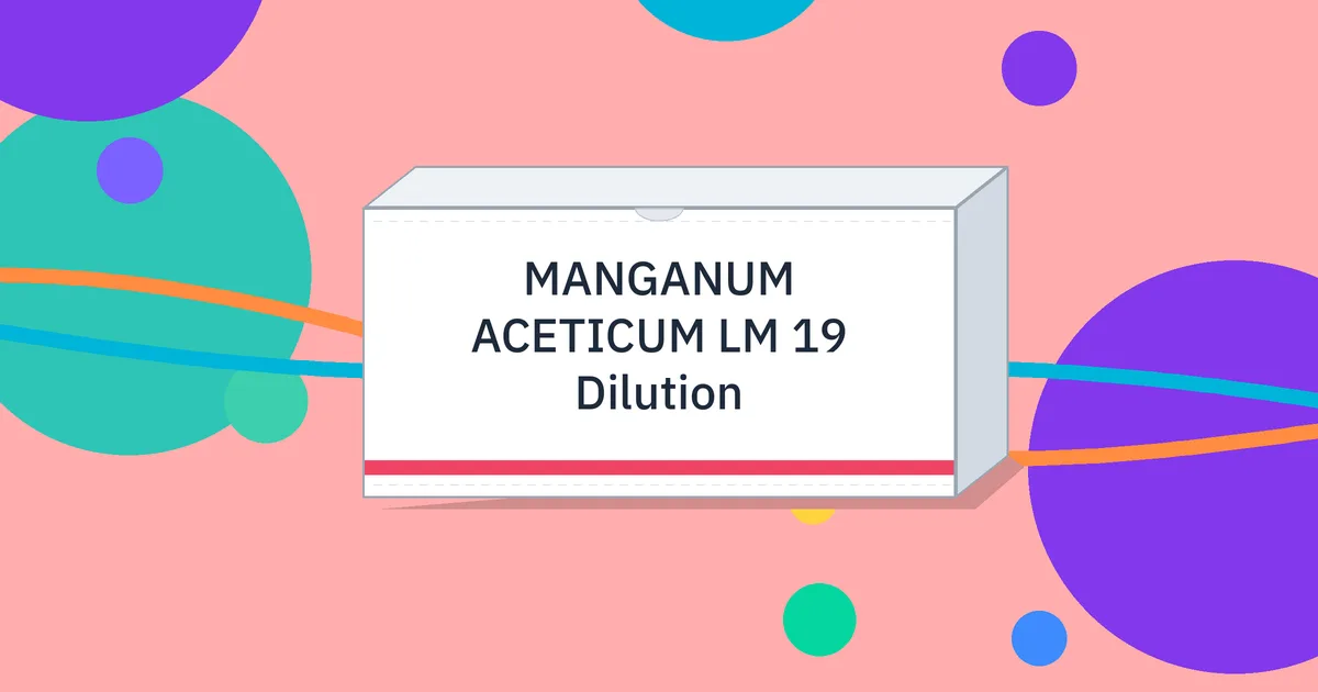 Symbolbild: Packung mit der Aufschrift MANGANUM ACETICUM LM 19 Dilution (PZN 12942457) – Verfügbarkeit und Bezug in Apotheken in Frankfurt am Main