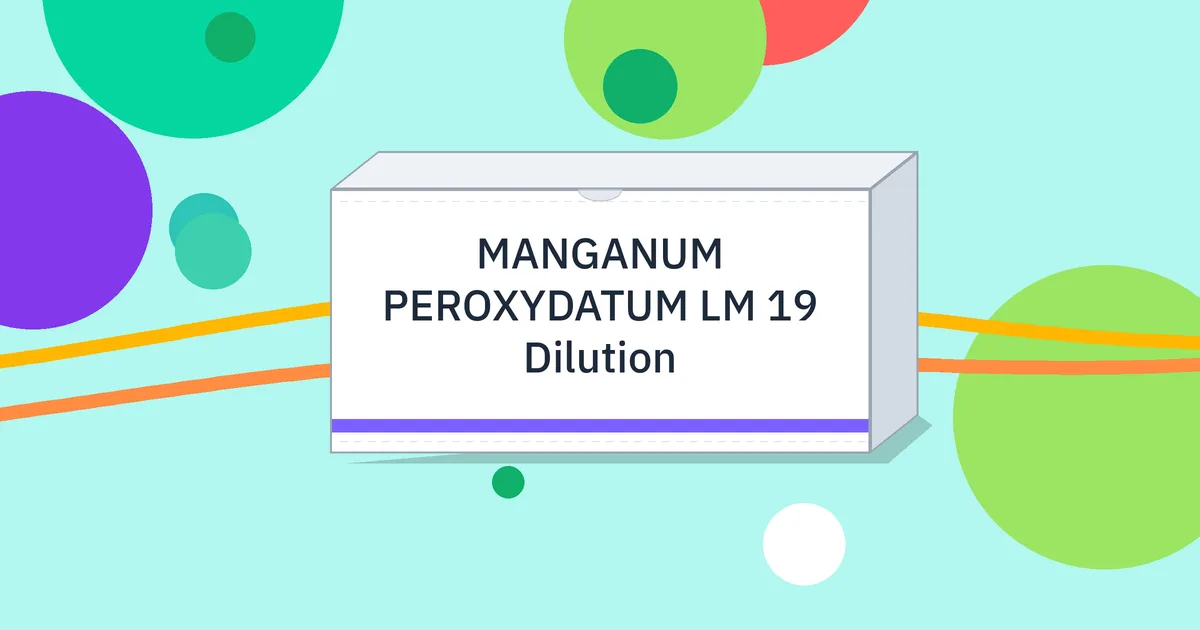 Symbolbild: Packung mit der Aufschrift MANGANUM PEROXYDATUM LM 19 Dilution (PZN 12945148) – Verfügbarkeit und Bezug in Apotheken in Frankfurt am Main