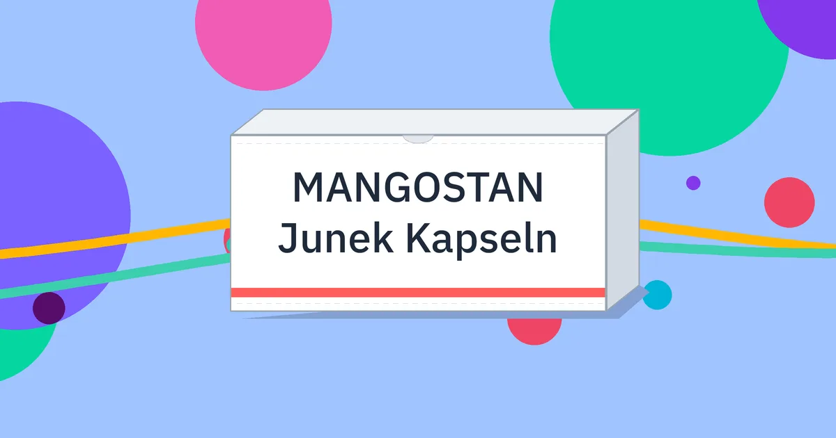 Symbolbild: Packung mit der Aufschrift MANGOSTAN Junek Kapseln (PZN 10230557) – Verfügbarkeit und Bezug in Apotheken in Frankfurt am Main