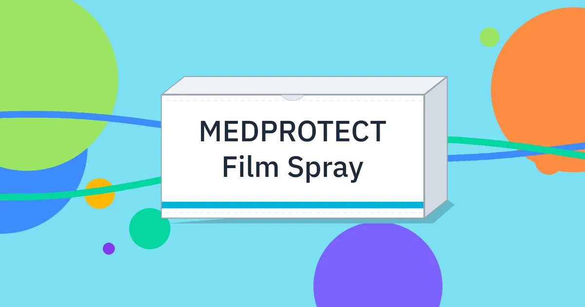 Symbolbild: Packung mit der Aufschrift MEDPROTECT Film Spray (PZN 20740957) – Verfügbarkeit und Bezug in Apotheken in Frankfurt am Main