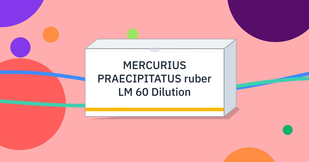 Symbolbild: Packung mit der Aufschrift MERCURIUS PRAECIPITATUS ruber LM 60 Dilution (PZN 12953403) – Verfügbarkeit und Bezug in Apotheken in Frankfurt am Main