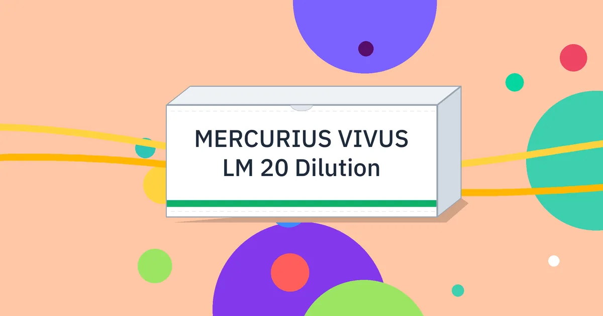 Symbolbild: Packung mit der Aufschrift MERCURIUS VIVUS LM 20 Dilution (PZN 12955098) – Verfügbarkeit und Bezug in Apotheken in Frankfurt am Main