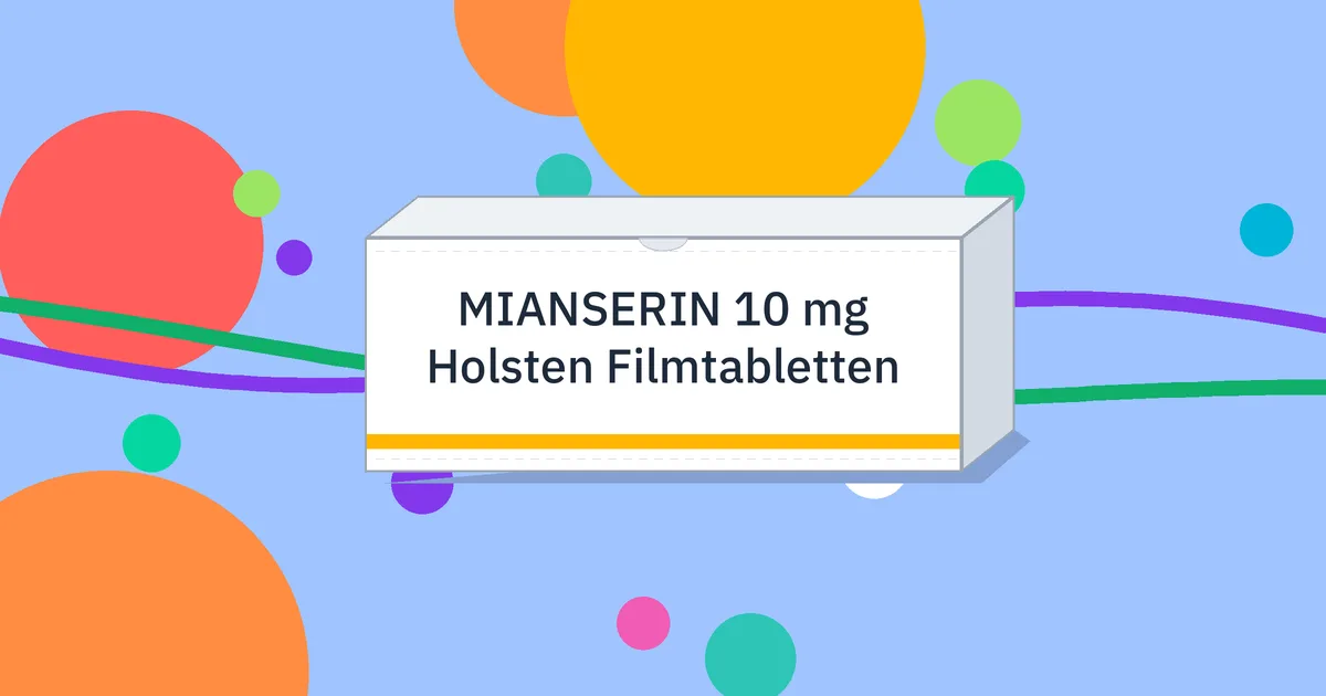 Symbolbild: Packung mit der Aufschrift MIANSERIN 10 mg Holsten Filmtabletten (PZN 01507876) – Verfügbarkeit und Bezug in Apotheken in Frankfurt am Main