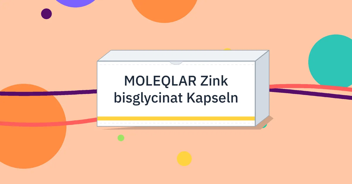 Symbolbild: Packung mit der Aufschrift MOLEQLAR Zink bisglycinat Kapseln (PZN 20584440) – Verfügbarkeit und Bezug in Apotheken in Frankfurt am Main