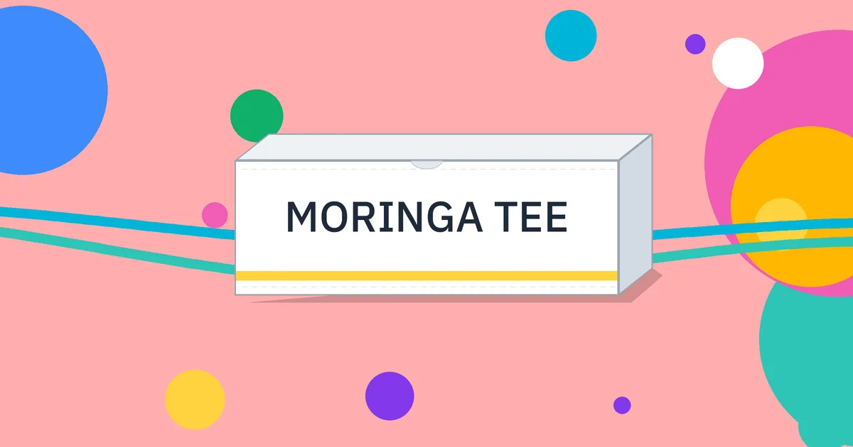 Symbolbild: Packung mit der Aufschrift MORINGA TEE (PZN 10296898) – Verfügbarkeit und Bezug in Apotheken in Frankfurt am Main
