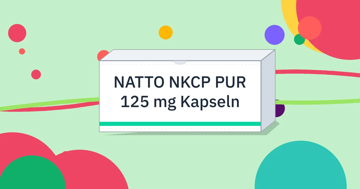 Symbolbild: Packung mit der Aufschrift NATTO NKCP PUR 125 mg Kapseln (PZN 14210184) – Verfügbarkeit und Bezug in Apotheken in Frankfurt am Main