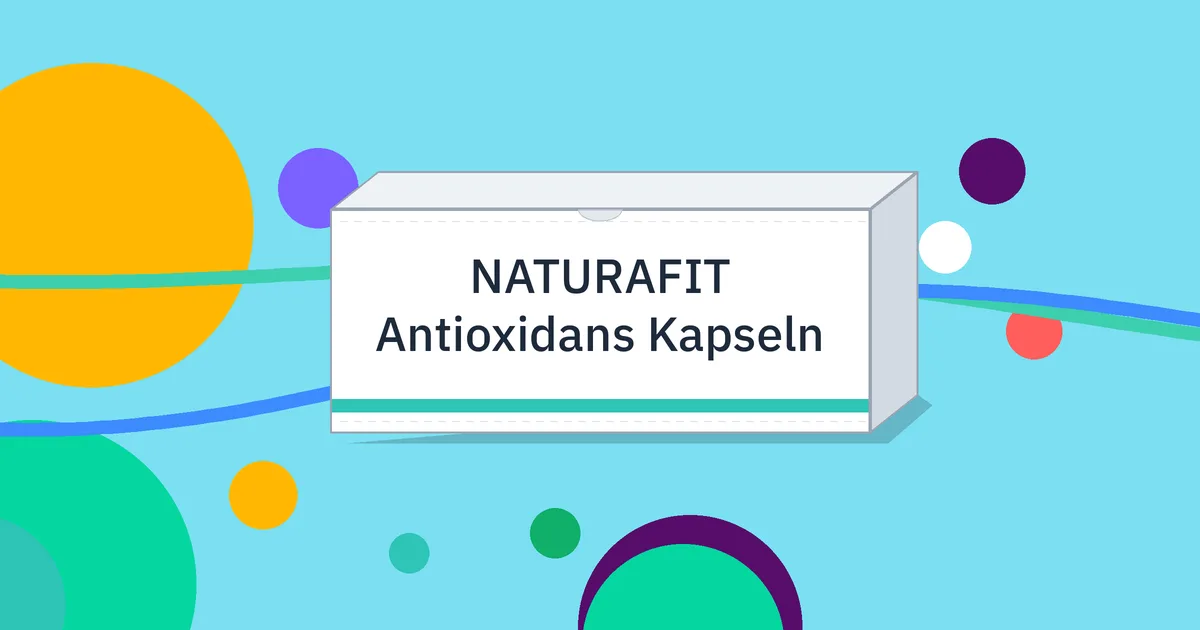 Symbolbild: Packung mit der Aufschrift NATURAFIT Antioxidans Kapseln (PZN 09899887) – Verfügbarkeit und Bezug in Apotheken in Frankfurt am Main