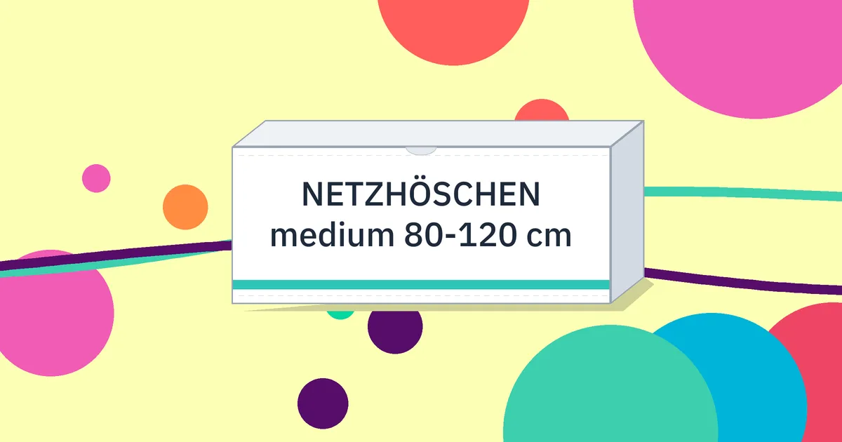 Symbolbild: Packung mit der Aufschrift NETZHÖSCHEN medium 80-120 cm (PZN 02336626) – Verfügbarkeit und Bezug in Apotheken in Frankfurt am Main
