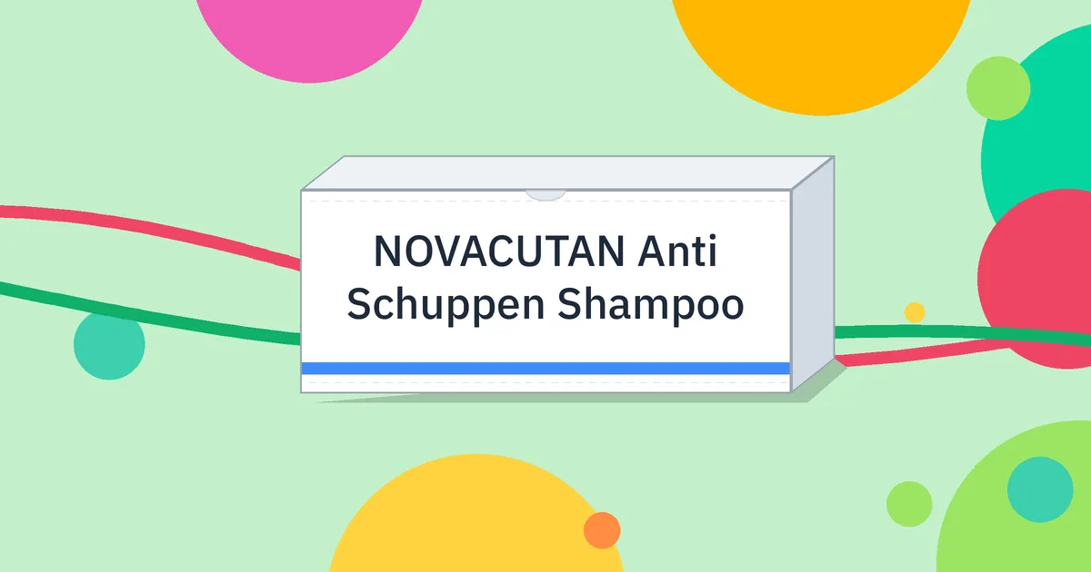 Symbolbild: Packung mit der Aufschrift NOVACUTAN Anti Schuppen Shampoo (PZN 02426039) – Verfügbarkeit und Bezug in Apotheken in Frankfurt am Main
