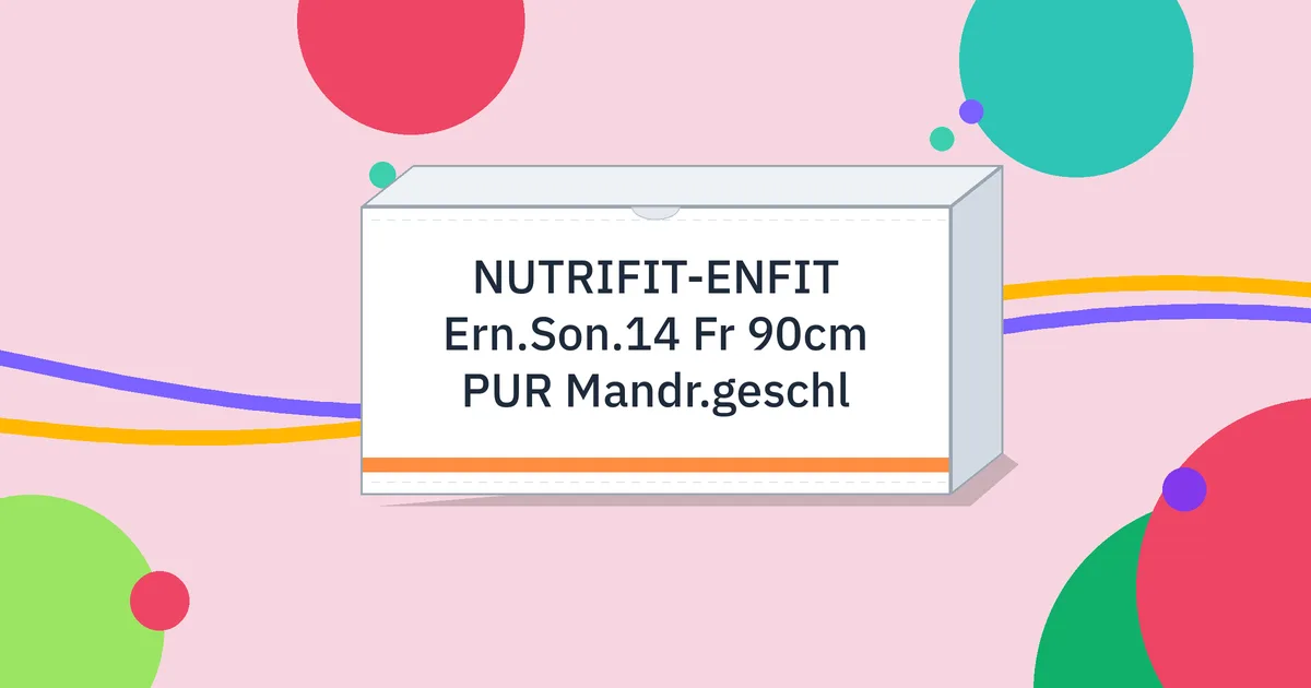 Symbolbild: Packung mit der Aufschrift NUTRIFIT-ENFIT Ern.Son.14 Fr 90cm PUR Mandr.geschl (PZN 14174011) – Verfügbarkeit und Bezug in Apotheken in Frankfurt am Main