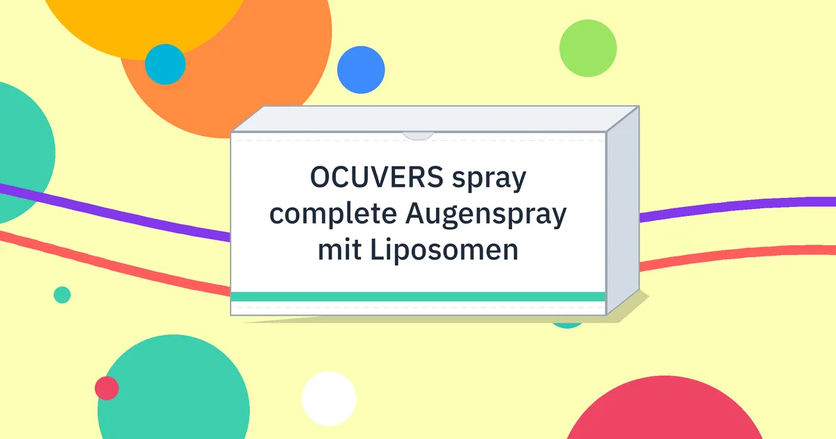 Symbolbild: Packung mit der Aufschrift OCUVERS spray complete Augenspray mit Liposomen (PZN 19181056) – Verfügbarkeit und Bezug in Apotheken in Frankfurt am Main