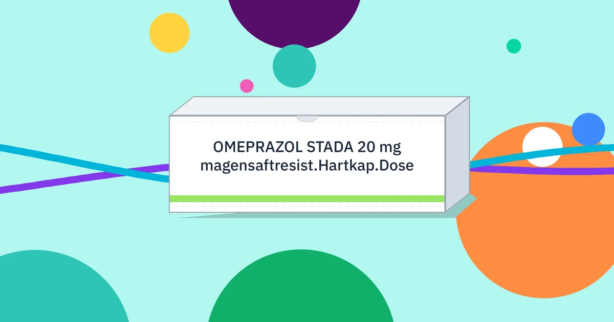 Symbolbild: Packung mit der Aufschrift OMEPRAZOL STADA 20 mg magensaftresist.Hartkap.Dose (PZN 00225650) – Verfügbarkeit und Bezug in Apotheken in Frankfurt am Main