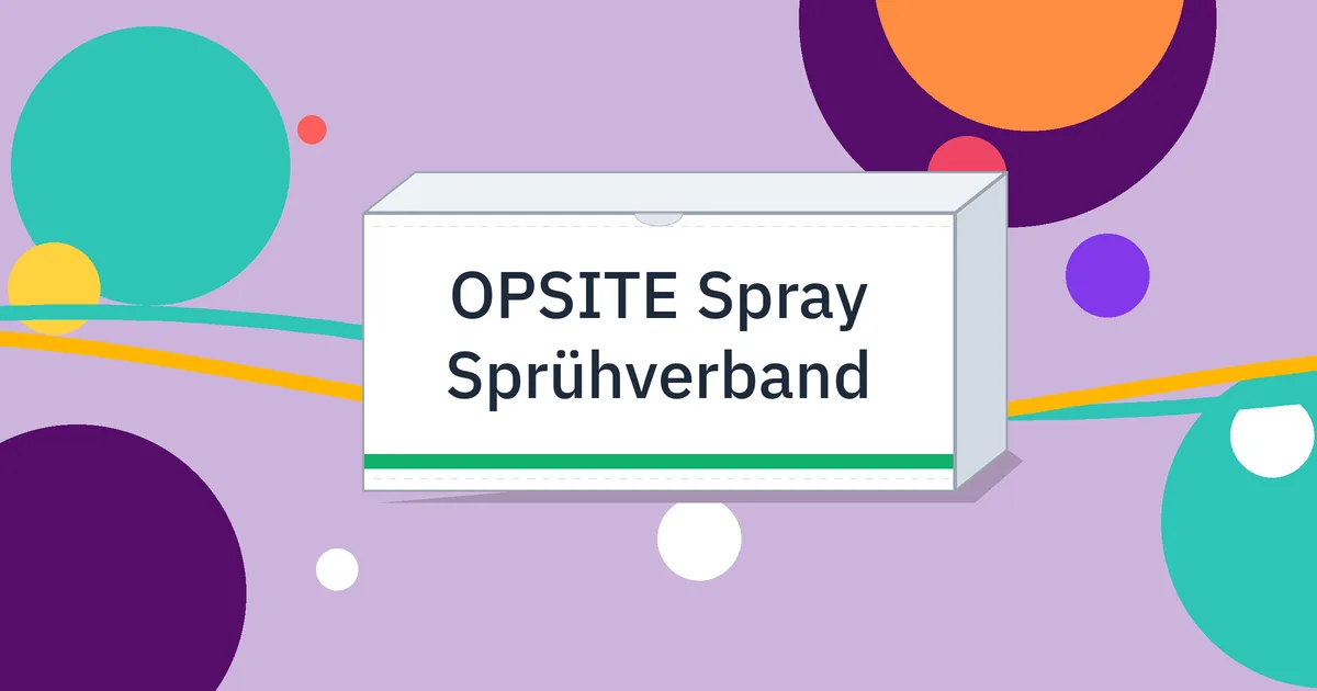 Symbolbild: Packung mit der Aufschrift OPSITE Spray Sprühverband (PZN 01902118) – Verfügbarkeit und Bezug in Apotheken in Frankfurt am Main