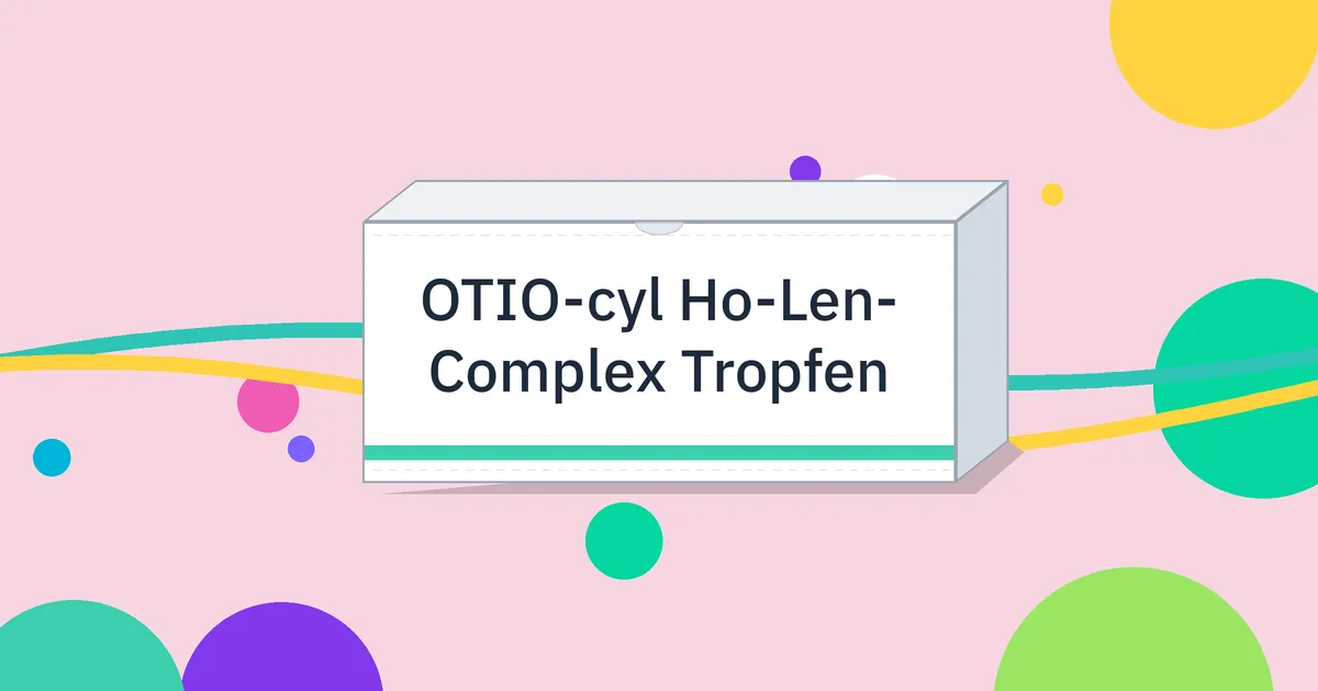 Symbolbild: Packung mit der Aufschrift OTIO-cyl Ho-Len-Complex Tropfen (PZN 07653449) – Verfügbarkeit und Bezug in Apotheken in Frankfurt am Main