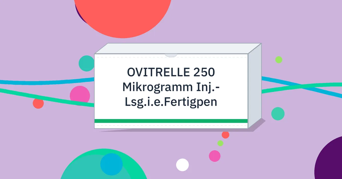 Symbolbild: Packung mit der Aufschrift OVITRELLE 250 Mikrogramm Inj.-Lsg.i.e.Fertigpen (PZN 09884963) – Verfügbarkeit und Bezug in Apotheken in Frankfurt am Main
