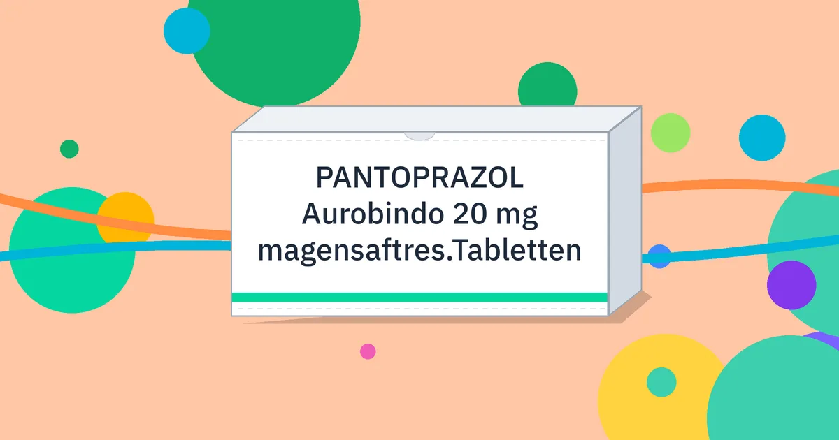 Symbolbild: Packung mit der Aufschrift PANTOPRAZOL Aurobindo 20 mg magensaftres.Tabletten (PZN 11127175) – Verfügbarkeit und Bezug in Apotheken in Frankfurt am Main