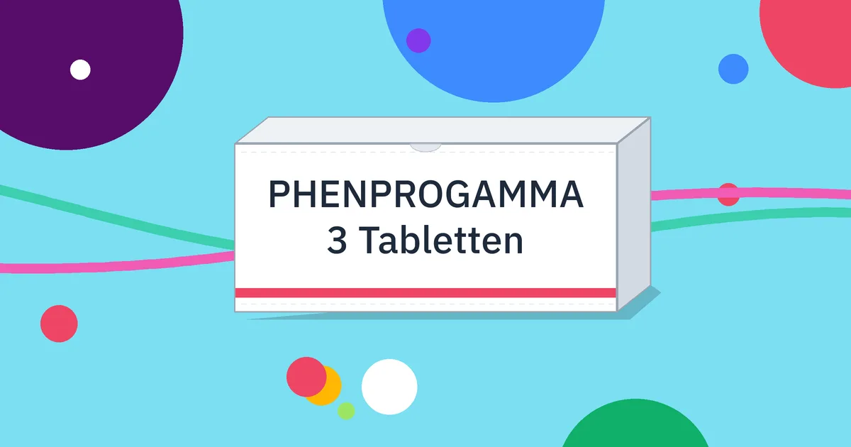 Symbolbild: Packung mit der Aufschrift PHENPROGAMMA 3 Tabletten (PZN 02704900) – Verfügbarkeit und Bezug in Apotheken in Frankfurt am Main