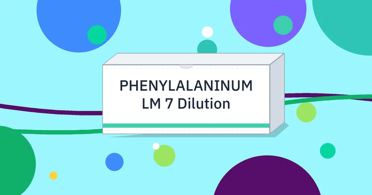 Symbolbild: Packung mit der Aufschrift PHENYLALANINUM LM 7 Dilution (PZN 13783831) – Verfügbarkeit und Bezug in Apotheken in Frankfurt am Main