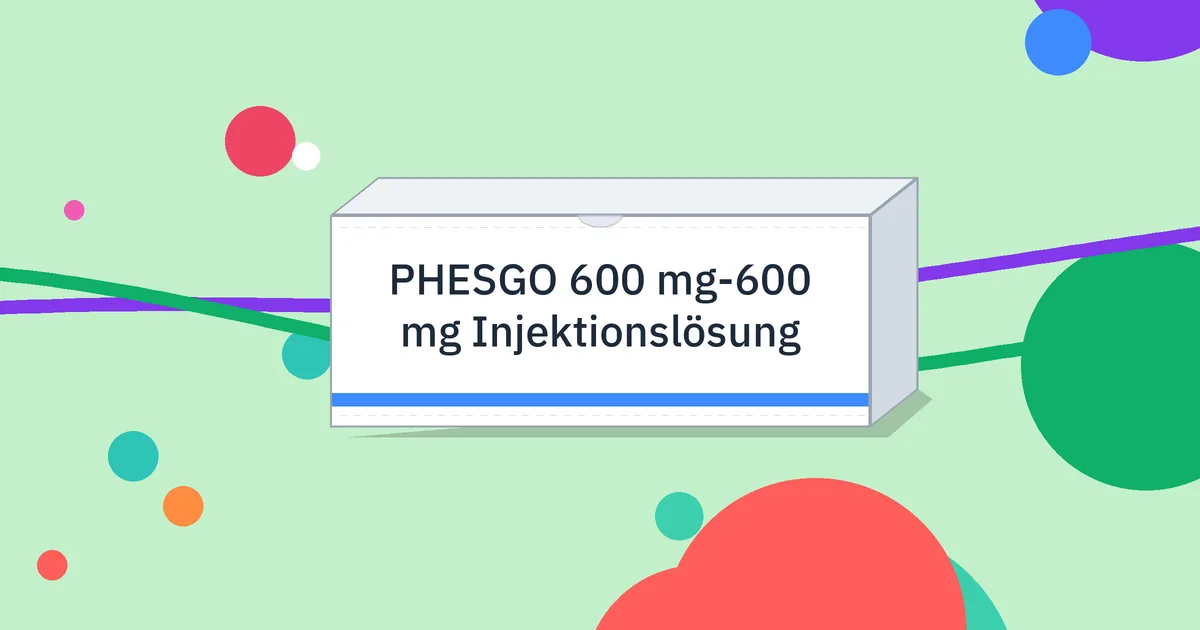 Symbolbild: Packung mit der Aufschrift PHESGO 600 mg-600 mg Injektionslösung (PZN 18806301) – Verfügbarkeit und Bezug in Apotheken in Frankfurt am Main