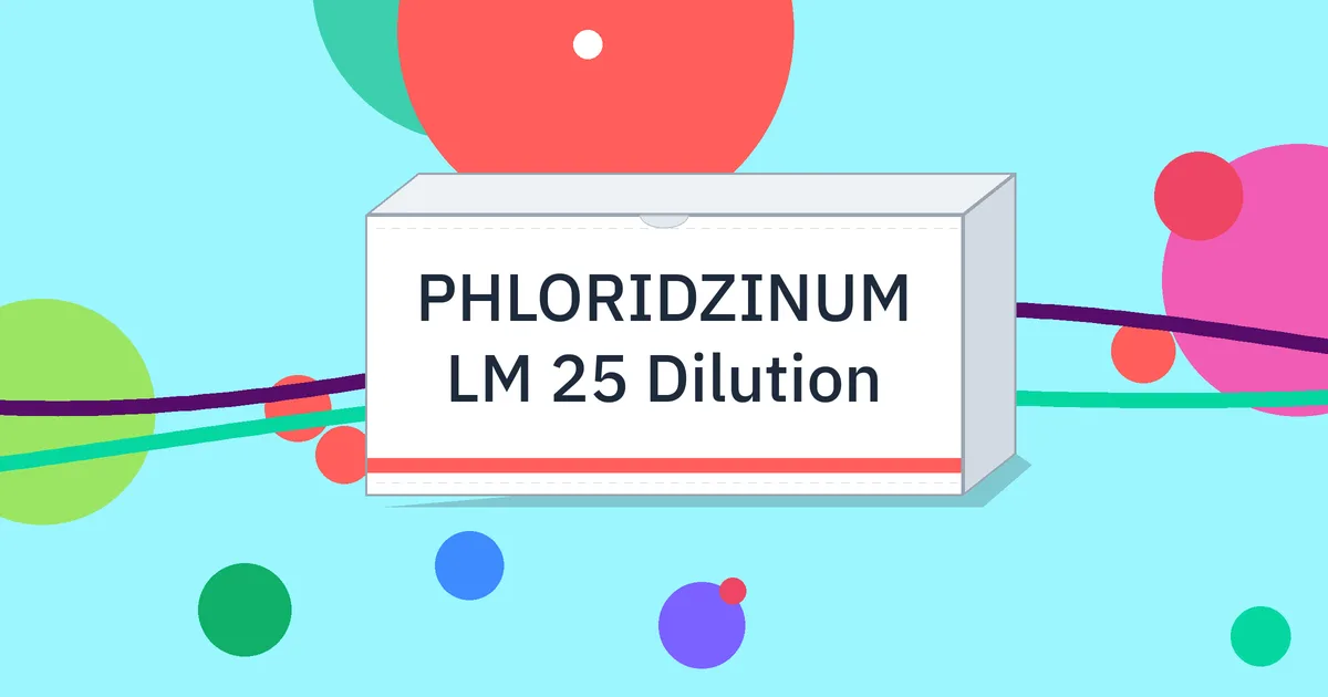 Symbolbild: Packung mit der Aufschrift PHLORIDZINUM LM 25 Dilution (PZN 13639399) – Verfügbarkeit und Bezug in Apotheken in Frankfurt am Main