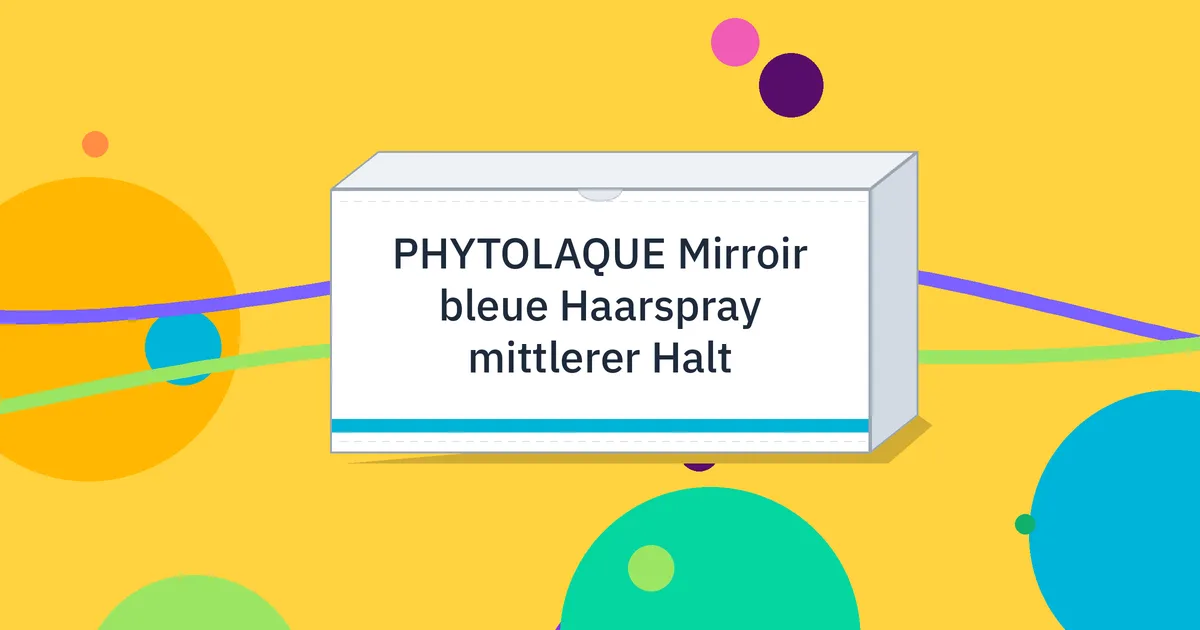 Symbolbild: Packung mit der Aufschrift PHYTOLAQUE Mirroir bleue Haarspray mittlerer Halt (PZN 19819010) – Verfügbarkeit und Bezug in Apotheken in Frankfurt am Main