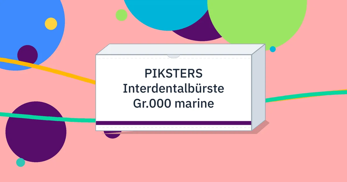 Symbolbild: Packung mit der Aufschrift PIKSTERS Interdentalbürste Gr.000 marine (PZN 19137658) – Verfügbarkeit und Bezug in Apotheken in Frankfurt am Main