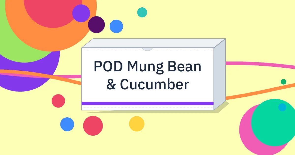 Symbolbild: Packung mit der Aufschrift POD Mung Bean & Cucumber (PZN 18907663) – Verfügbarkeit und Bezug in Apotheken in Frankfurt am Main