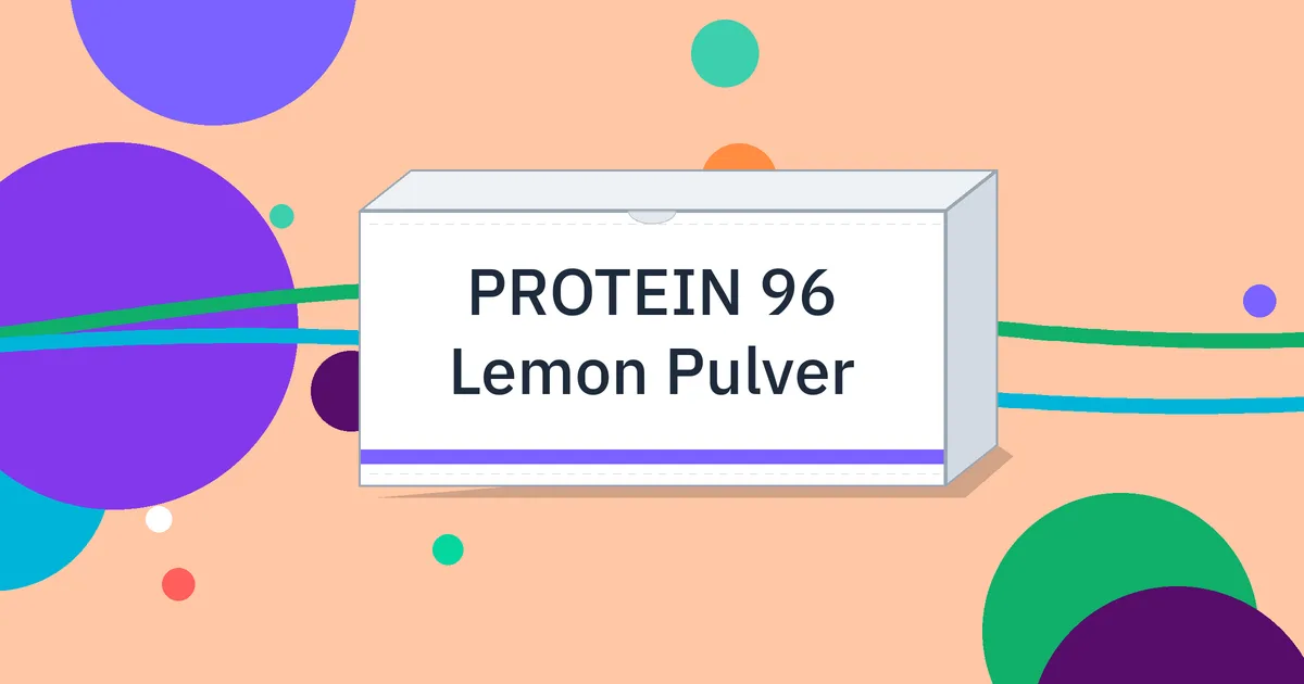 Symbolbild: Packung mit der Aufschrift PROTEIN 96 Lemon Pulver (PZN 10533890) – Verfügbarkeit und Bezug in Apotheken in Frankfurt am Main