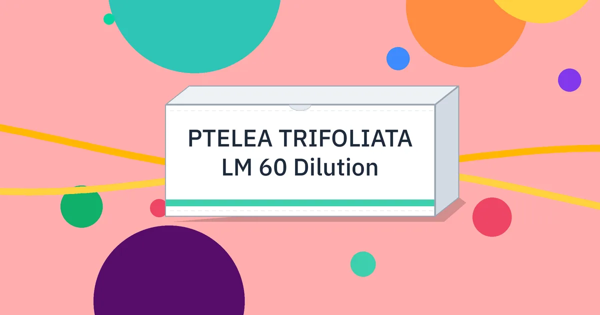 Symbolbild: Packung mit der Aufschrift PTELEA TRIFOLIATA LM 60 Dilution (PZN 13670593) – Verfügbarkeit und Bezug in Apotheken in Frankfurt am Main