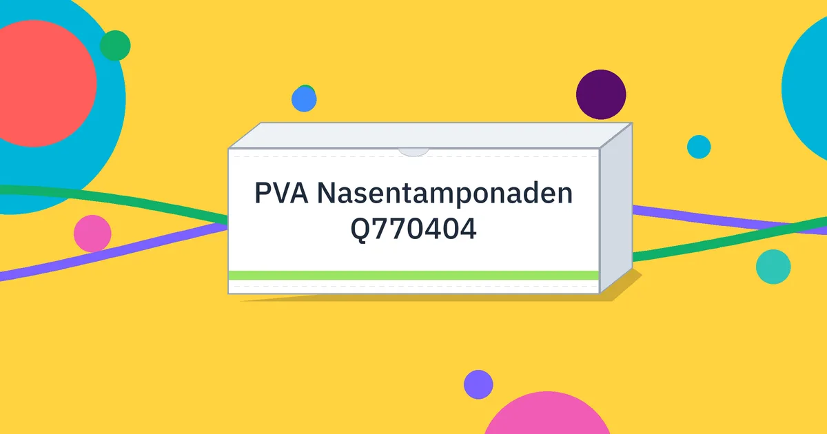Symbolbild: Packung mit der Aufschrift PVA Nasentamponaden Q770404 (PZN 09005973) – Verfügbarkeit und Bezug in Apotheken in Frankfurt am Main