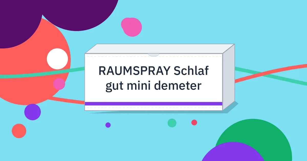 Symbolbild: Packung mit der Aufschrift RAUMSPRAY Schlaf gut mini demeter (PZN 18110769) – Verfügbarkeit und Bezug in Apotheken in Frankfurt am Main