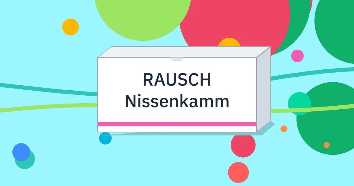 Symbolbild: Packung mit der Aufschrift RAUSCH Nissenkamm (PZN 02340941) – Verfügbarkeit und Bezug in Apotheken in Frankfurt am Main