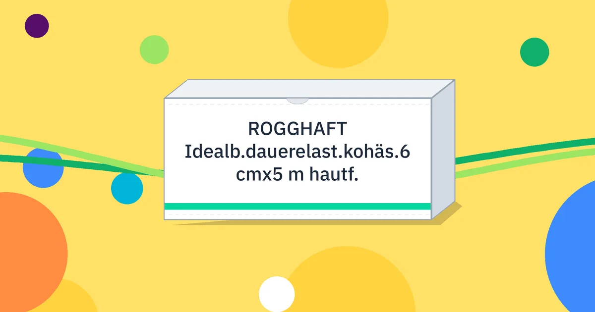 Symbolbild: Packung mit der Aufschrift ROGGHAFT Idealb.dauerelast.kohäs.6 cmx5 m hautf. (PZN 07691697) – Verfügbarkeit und Bezug in Apotheken in Frankfurt am Main